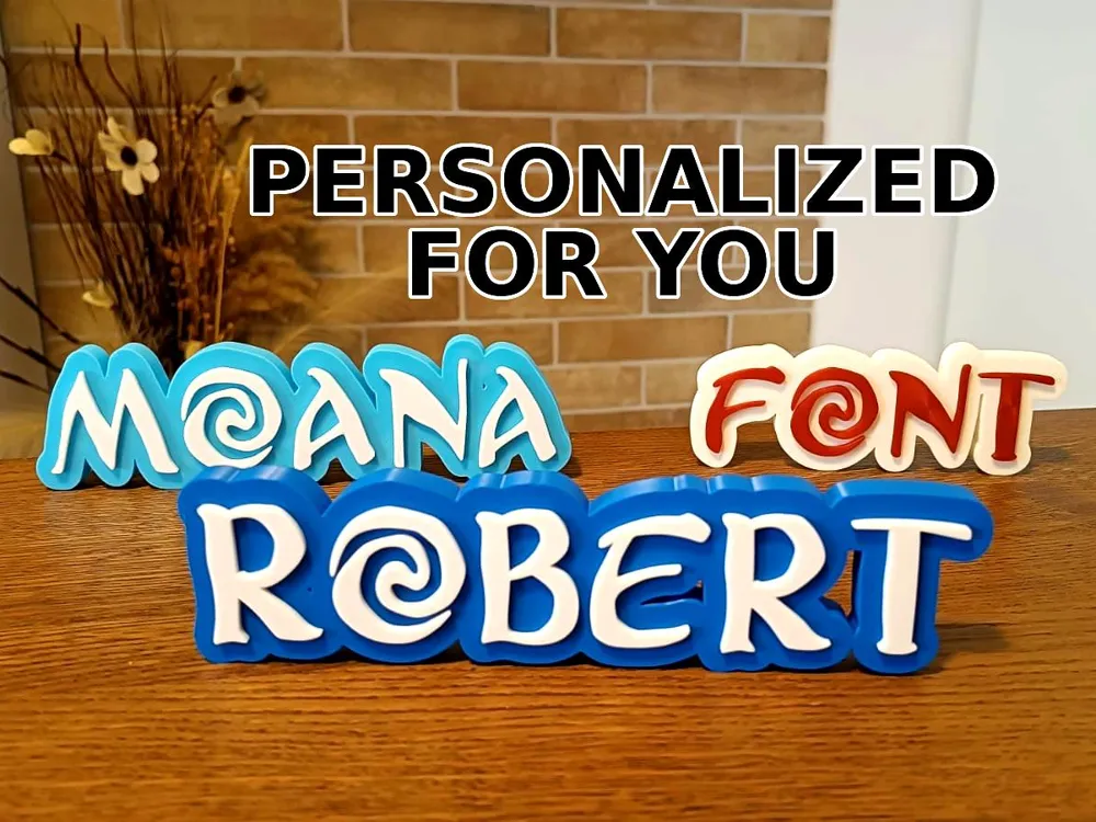 Moana Font Customizable - Free 3D Print Model - MakerWorld
