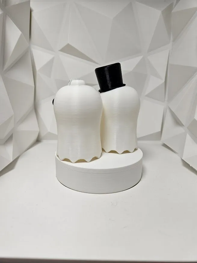 Bride and Groom Ghost Wedding Cake Topper by zquirrelz - MakerWorld