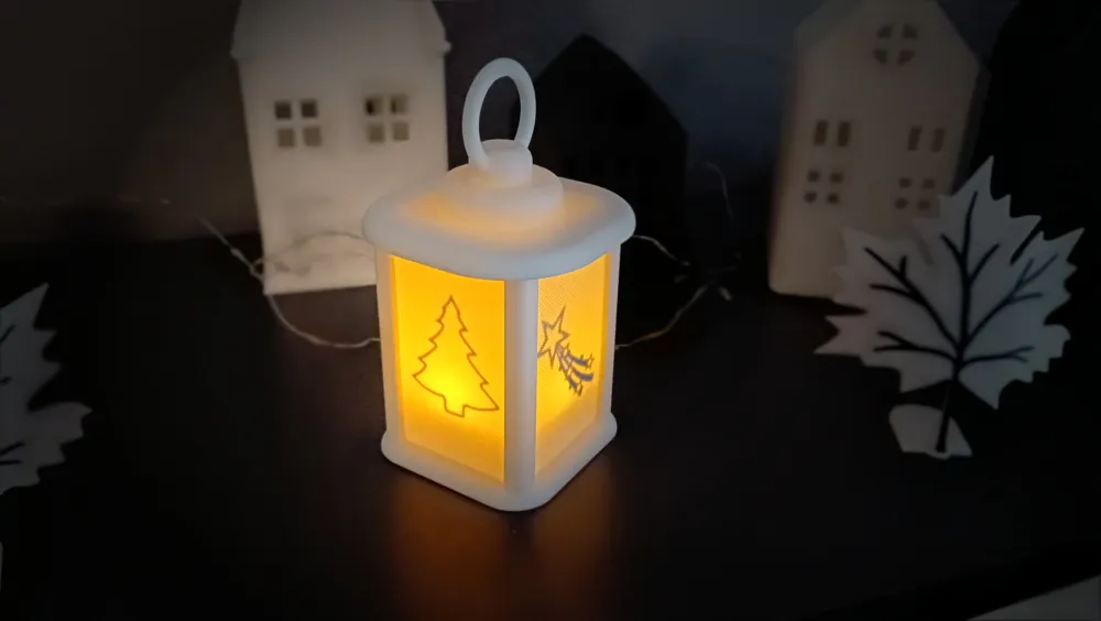 LED Tea Light Lantern with Various Motifs - Free 3D Print Model ...
