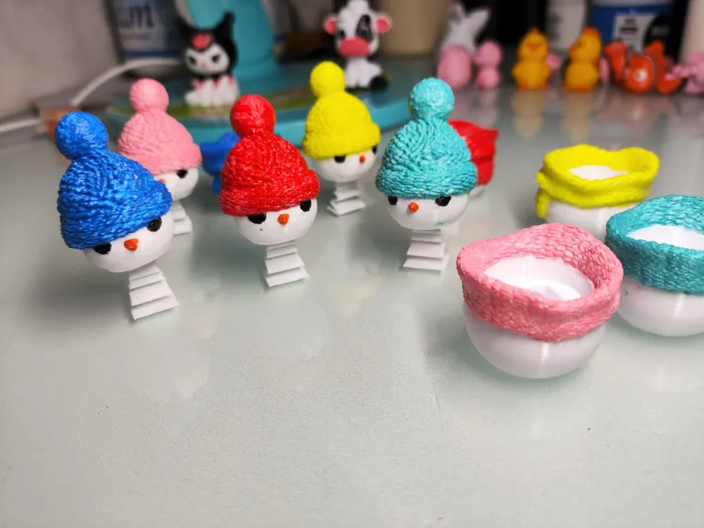 Snowman Fidget Clicker -- Spring Mount by Perfect - MakerWorld