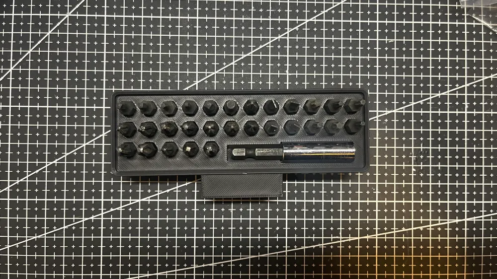 Hex bit holder with extension bar for Gridfinity by reevengkh - MakerWorld