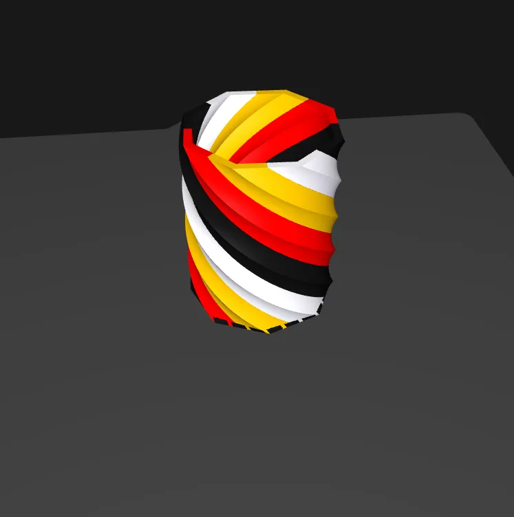 Vortex Fold Vase Parametric Multicolor Test Print - Free 3D Print Model ...