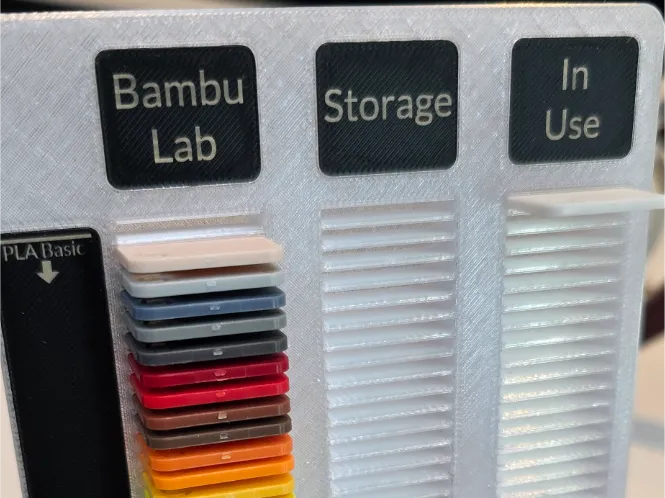 Bambu Lab Swatch Display Holder by RlangasMakerWorld: Download Free 3D ...