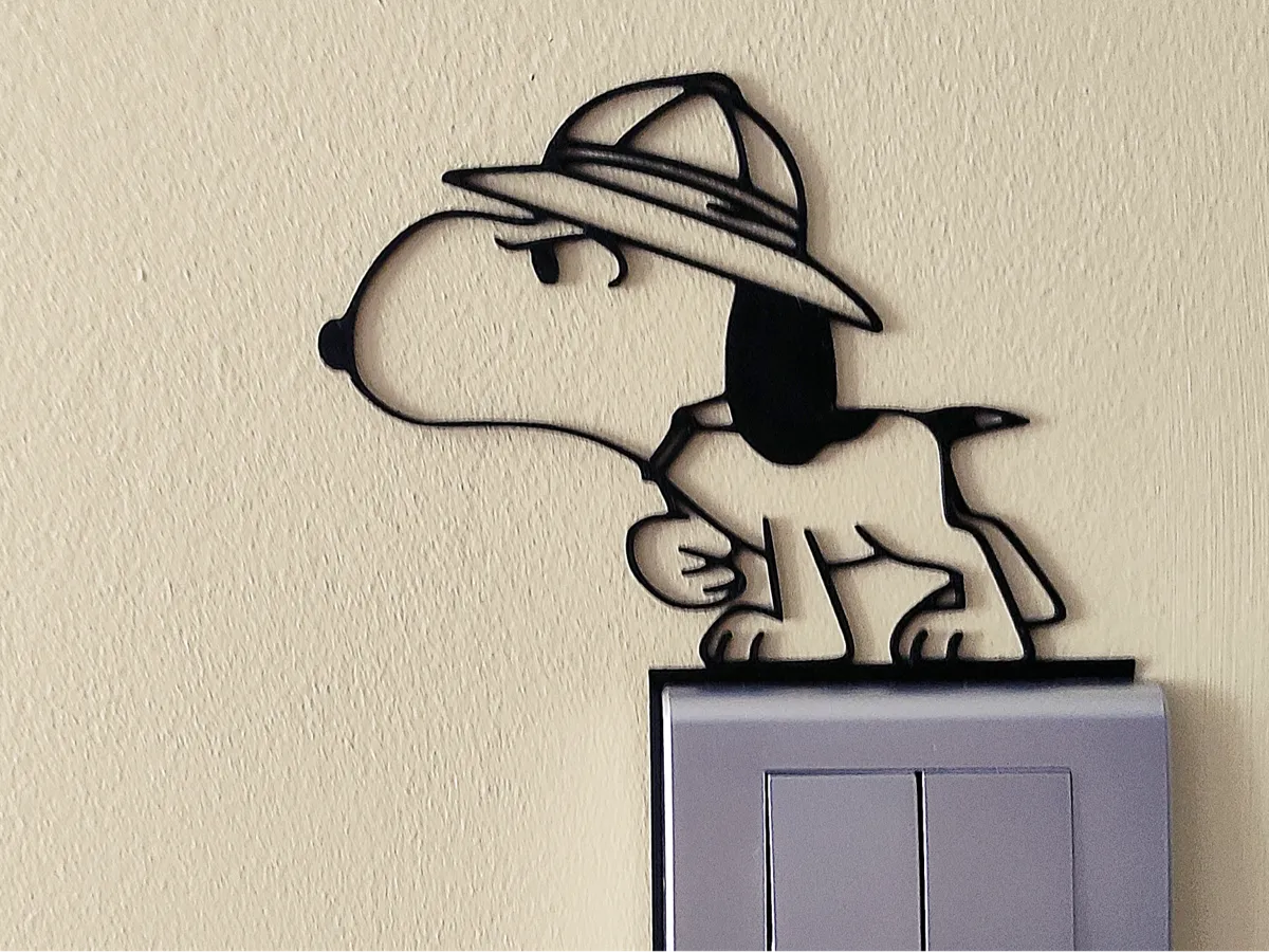 Decoração Snoopy para Interruptor de Luz / Tomada – Modelo 33 - Modelo ...