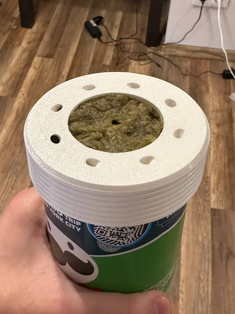 Pringles kratky adapter netpot onion by Hydro Grower - MakerWorld