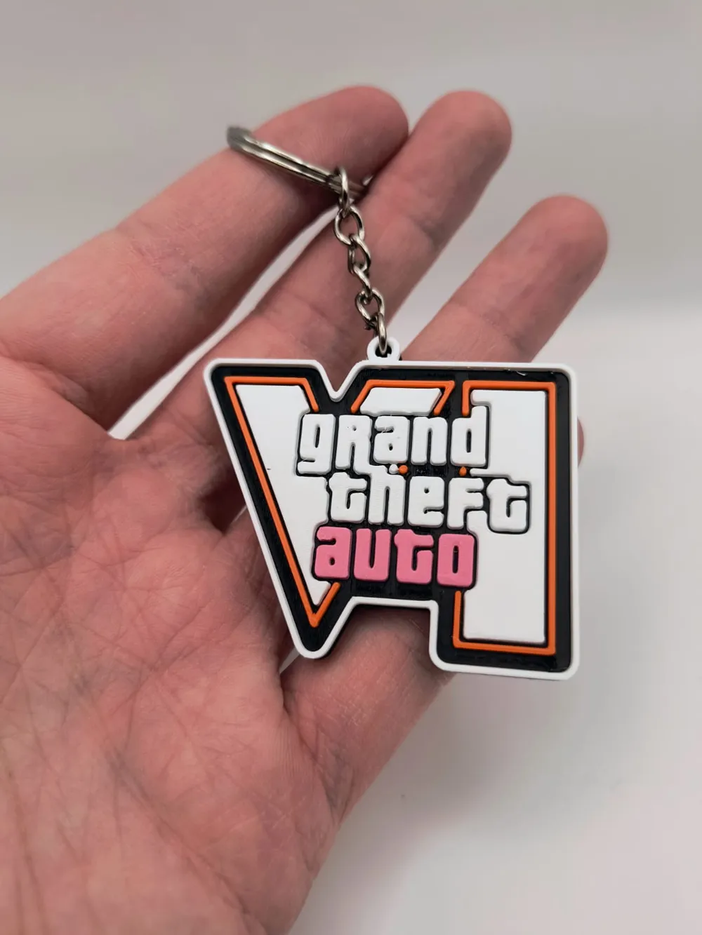 GTA VI logo keychain - Free 3D Print Model - MakerWorld