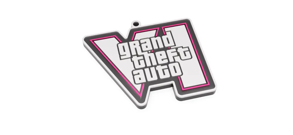 GTA VI logo keychain - Free 3D Print Model - MakerWorld