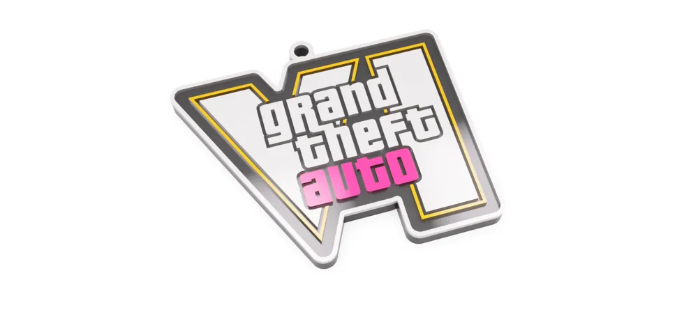 GTA VI logo keychain - Free 3D Print Model - MakerWorld