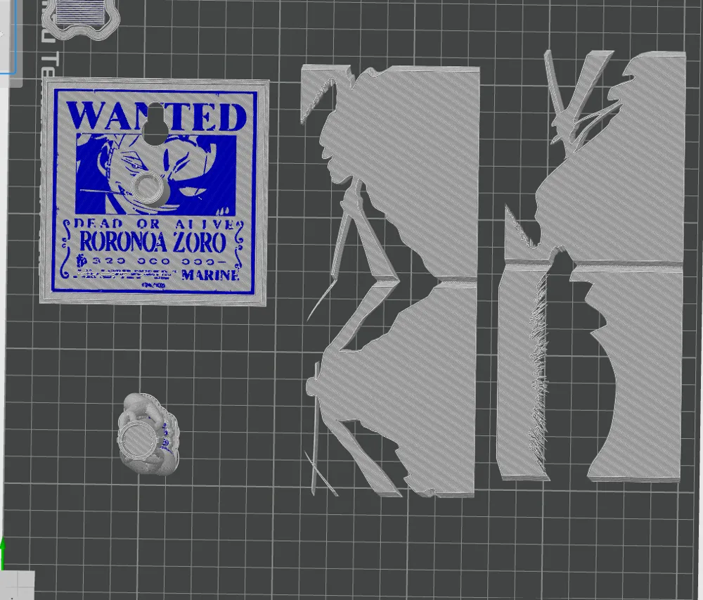 Roronoa Zoro Shadow Lamp - Free 3D Print Model - MakerWorld