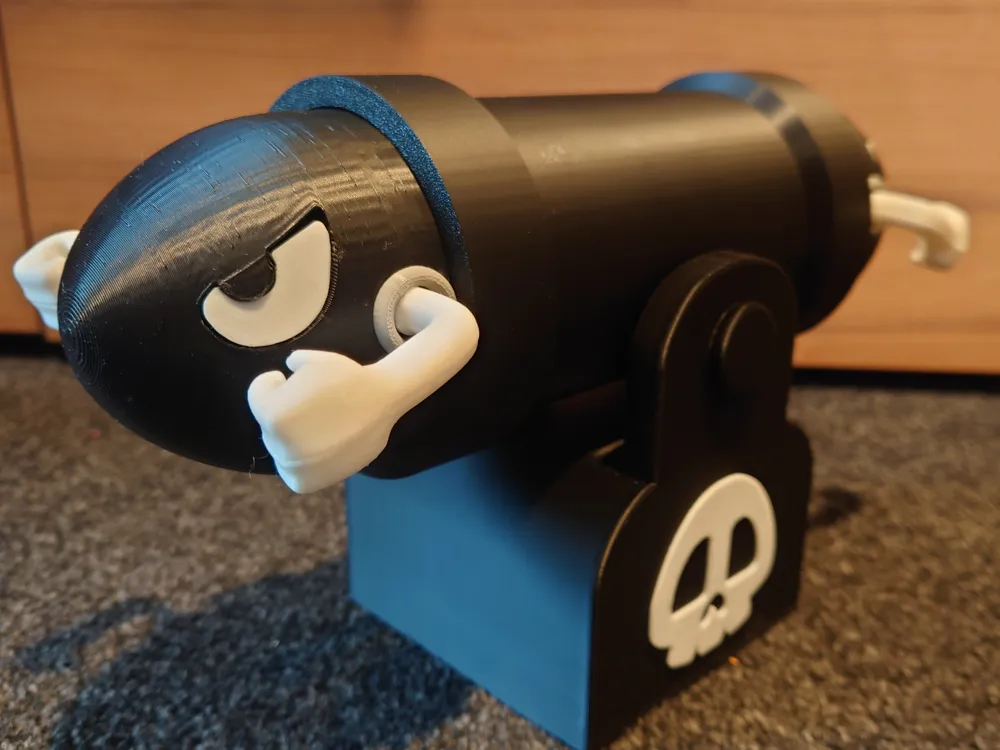 Cannon stand Bullet Bill - Free 3D Print Model - MakerWorld