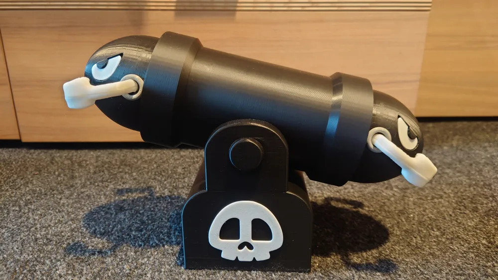 Cannon stand Bullet Bill - Free 3D Print Model - MakerWorld