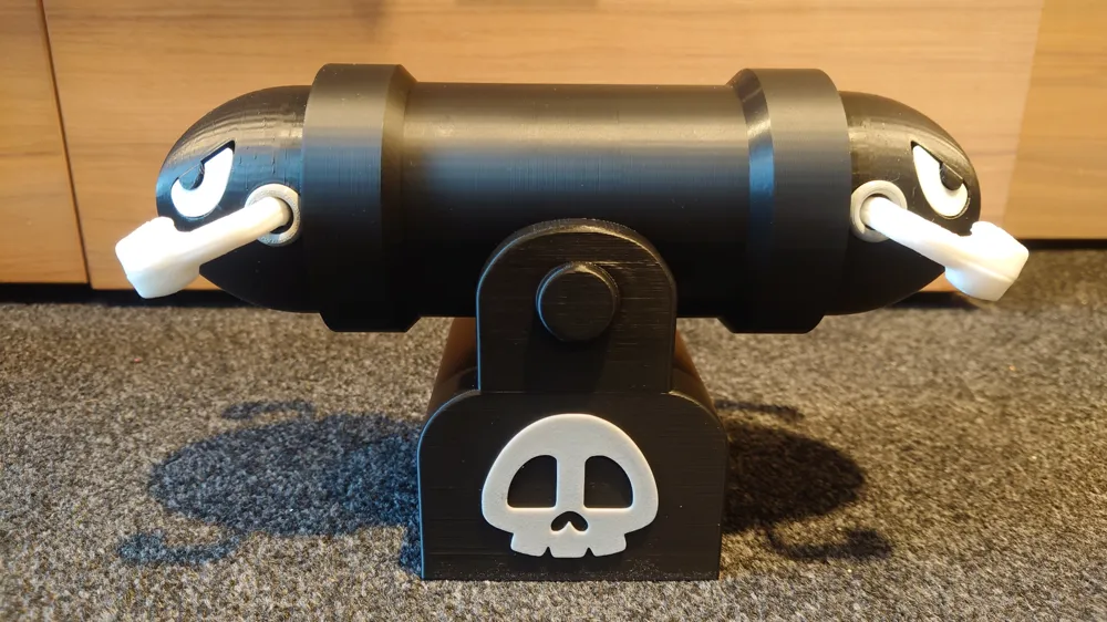 Cannon stand Bullet Bill - Free 3D Print Model - MakerWorld