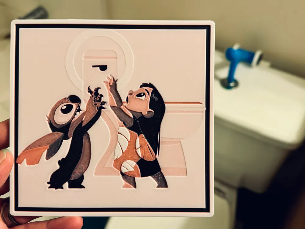 Flush Toilet Reminder Sign (No Words) -Lilo/Stitch by im.jackharvest ...