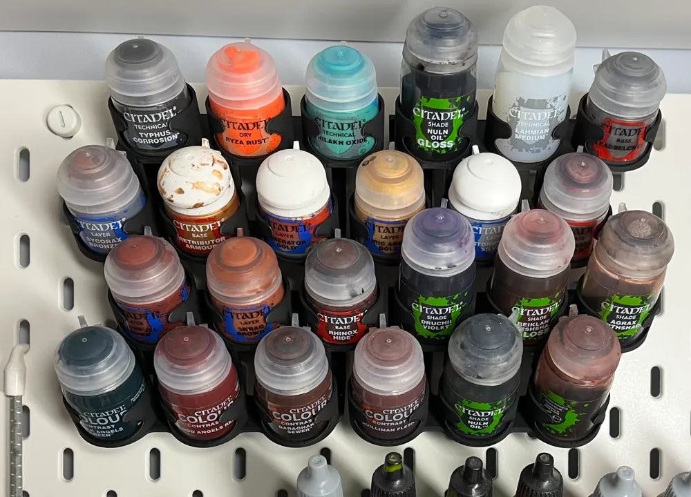 Citadel Paint Holder for IKEA SKADIS - Free 3D Print Model - MakerWorld