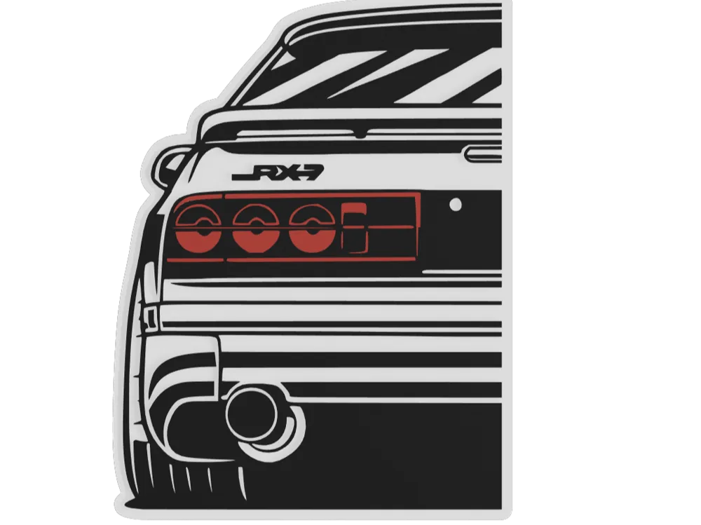 Mazda RX7 FC Art by DREWZUKI - MakerWorld