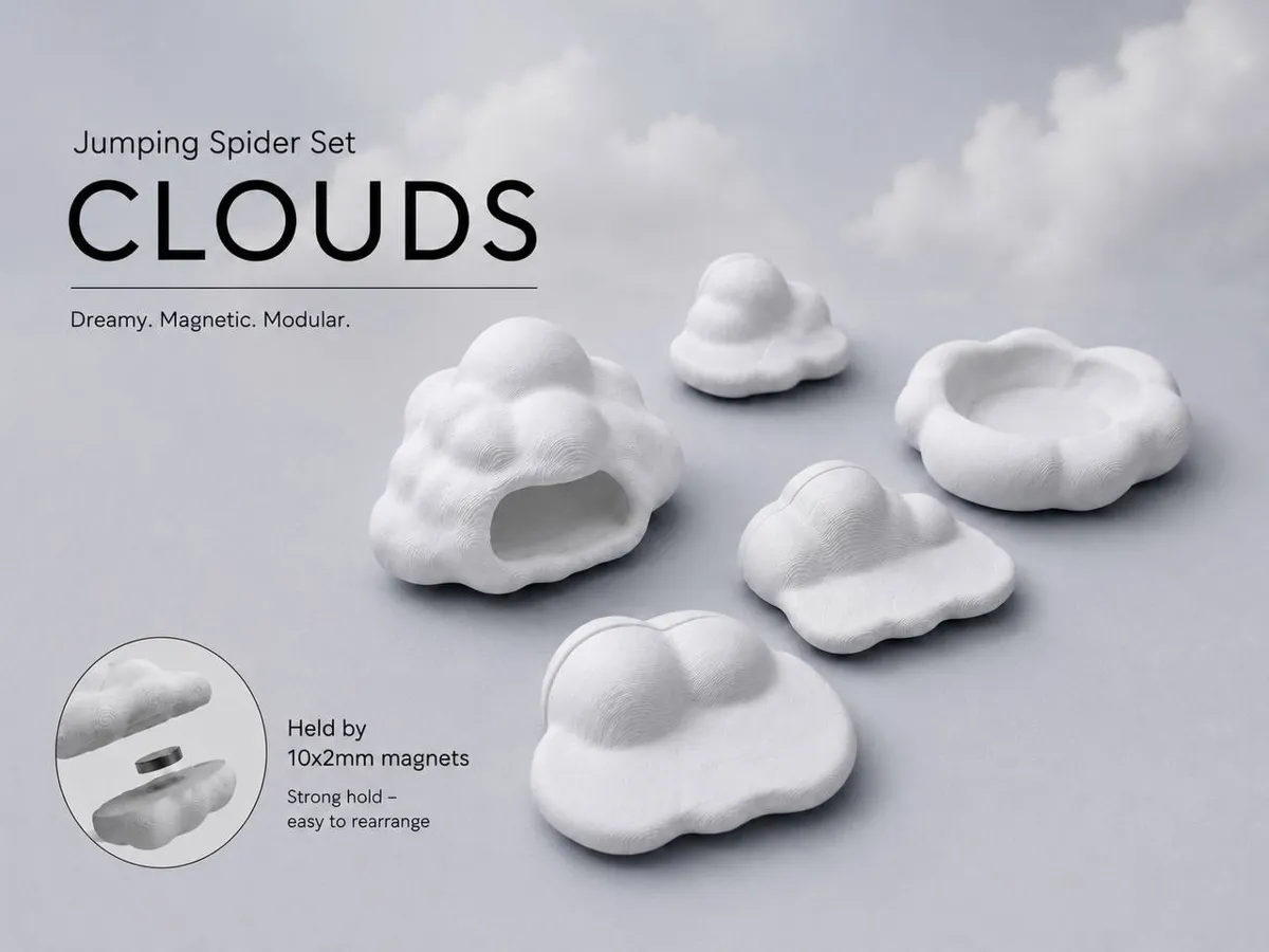 CLOUDS – Springspinnen-Set – Kostenloses 3D-Druckmodell – MakerWorld