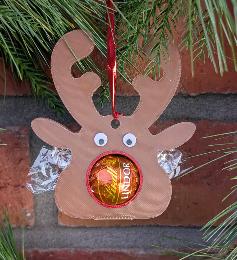 Sweet Reindeer: Foldable Ornament with Chocolate by Printerchen ...