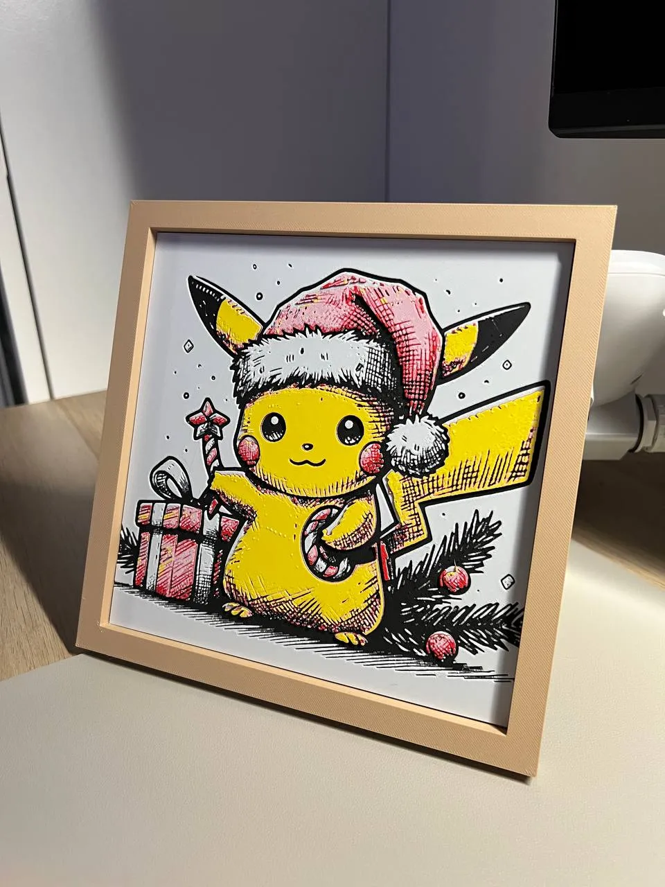 Pikachu Christmas HueForge by lucamoretti86 - MakerWorld
