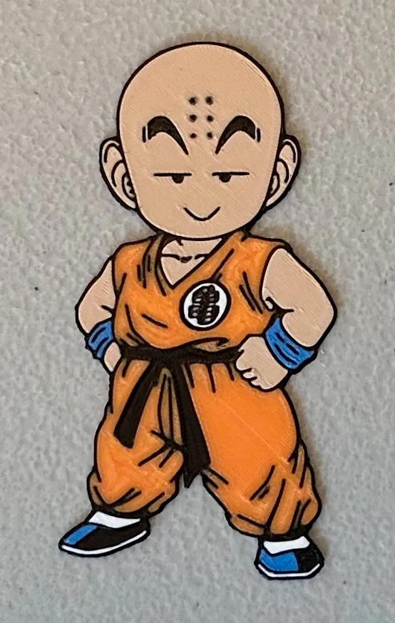 Multicolor Krillin Magnet by wotfan - MakerWorld