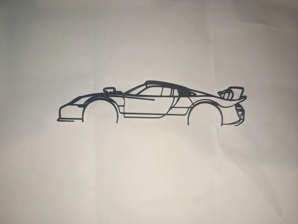 PORSCHE 911 GT1 STRASSENVERSION silhouette wall art / display by ...