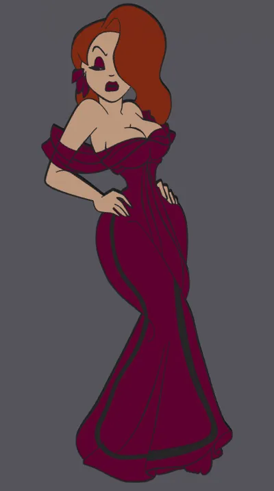 Jessica Rabbit keychain charm by Kev - MakerWorld