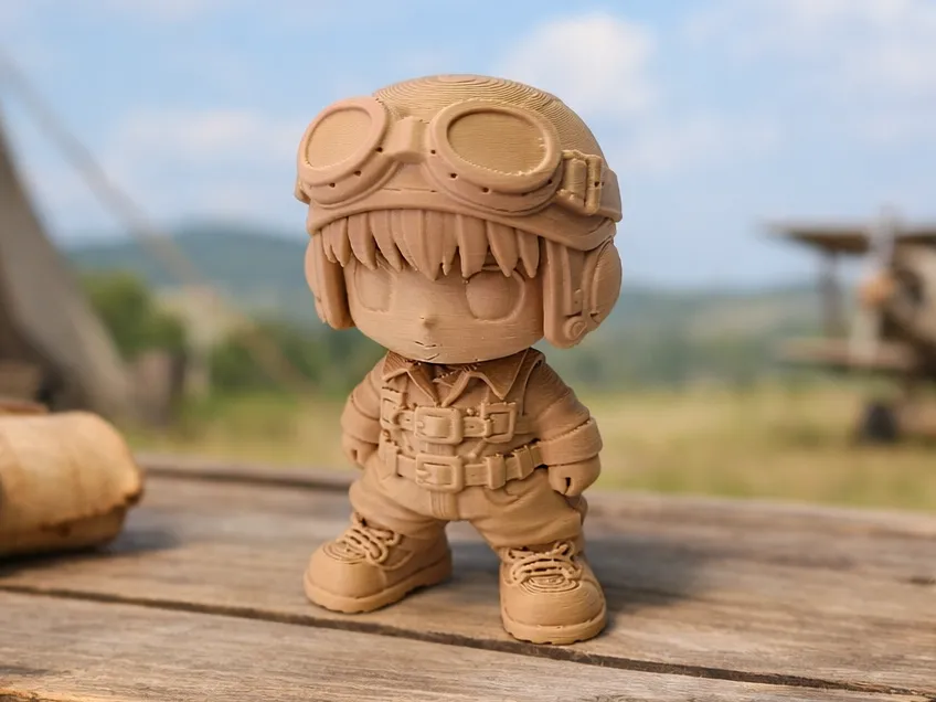 Mini Adventurer Pilot Figure with Aviator Goggles - Free 3D Print Model ...