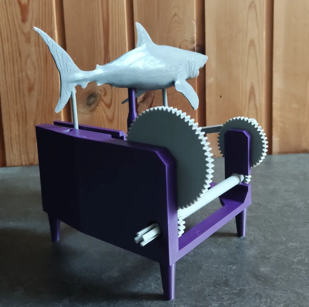 Swimming Shark | Kinetic Sculpture by Nisse Huygens - MakerWorld