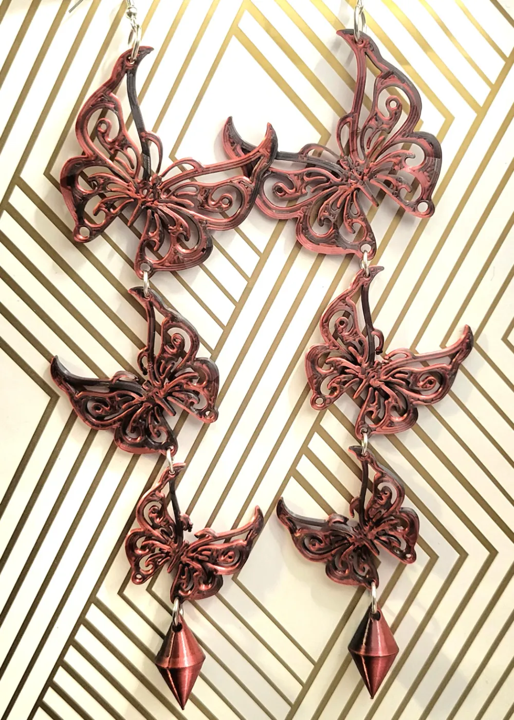 Butterfly Dangle Earrings by Owl & Ember MakerWorld: Download Free 3D Models