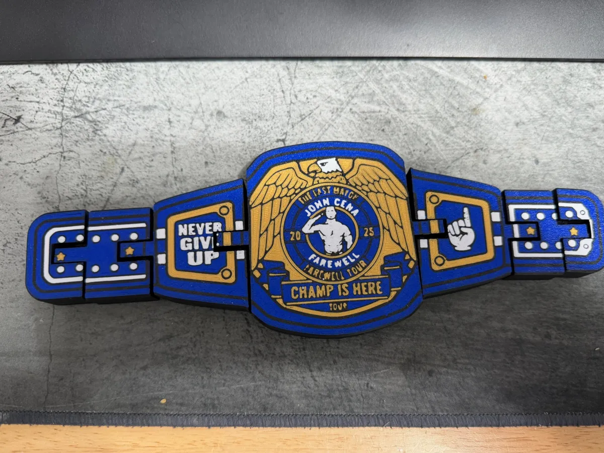 WWE John Cena Custom World Title Belt Fidget - Free 3D Print Model ...