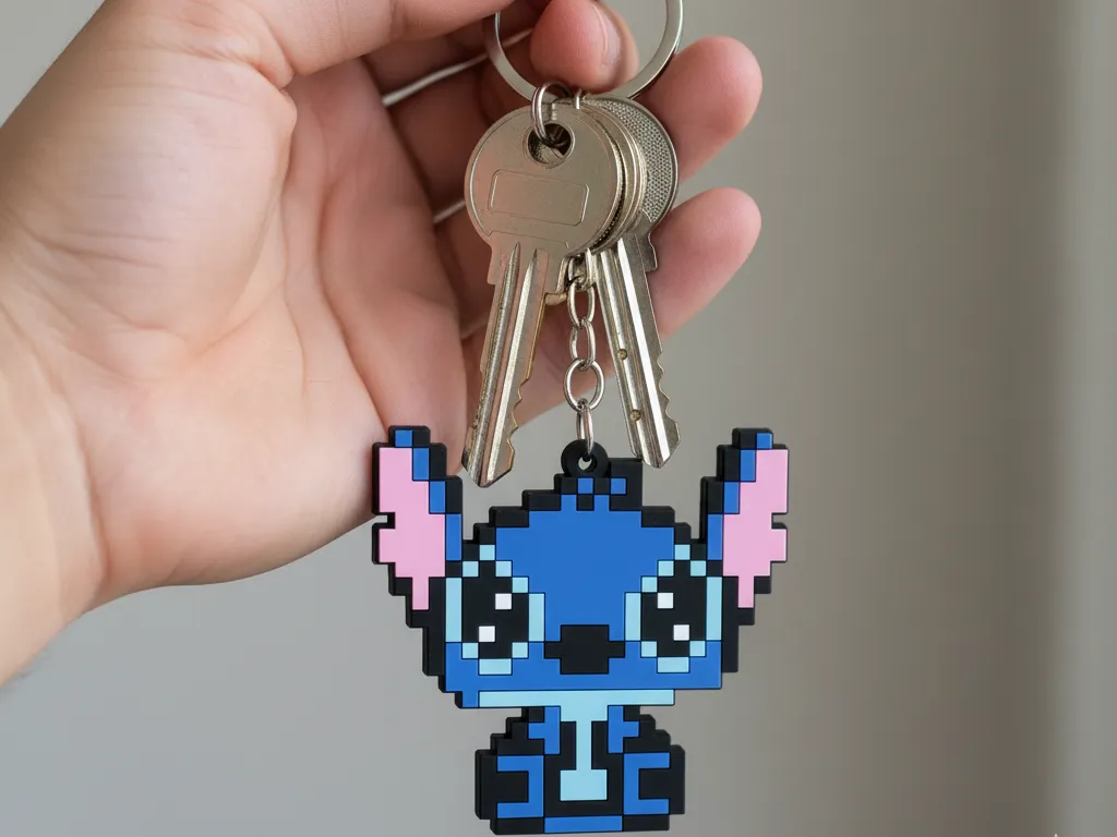 STITCH PIXEL ART KEYCHAIN - Free 3D Print Model - MakerWorld