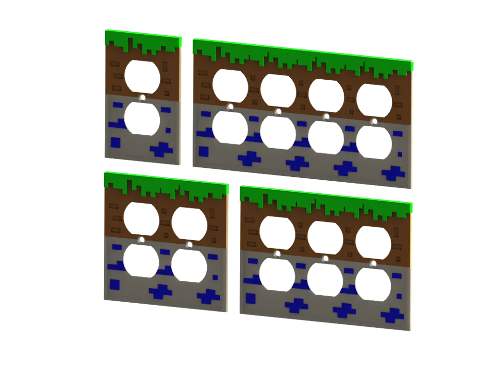 Minecraft Outlet Covers by It Just Might Work - MakerWorld
