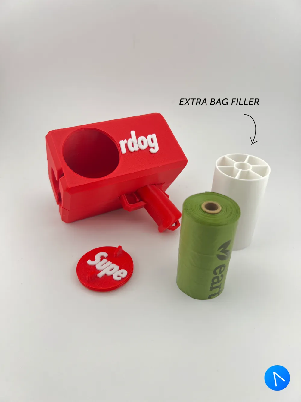 Super Dog Money Gun Poop Bag Dispensor Holder by Hepha3D - MakerWorld