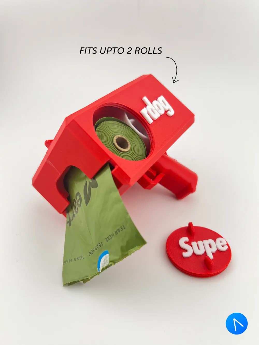 Super Dog Money Gun Poop Bag Dispensor Holder - Free 3D Print Model ...