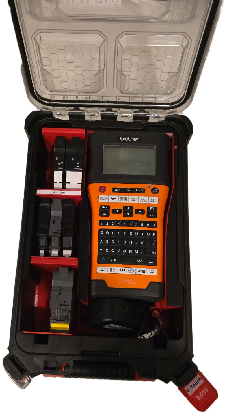 Milwaukee Packout Insert for P-Touch e550w by BlauForge - MakerWorld