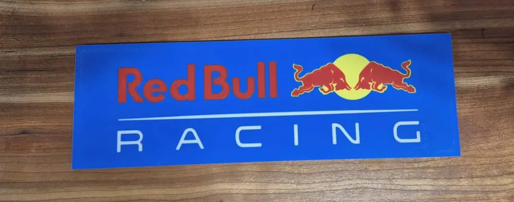 Red Bull Racing logo plaque - Free 3D Print Model - MakerWorld