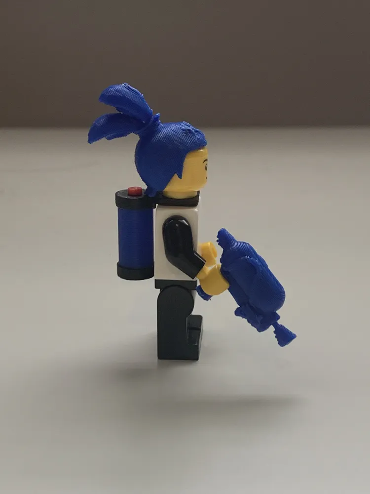 Brick Minifigure SpIatoon Inkling Hair by Peter Prints MakerWorld: Download Free 3D Models