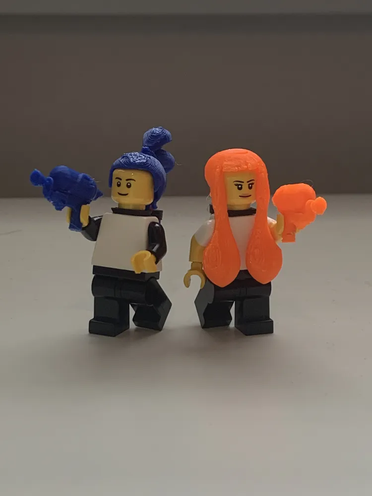 Brick Minifigure SpIatoon Inkling Hair by Peter Prints MakerWorld: Download Free 3D Models