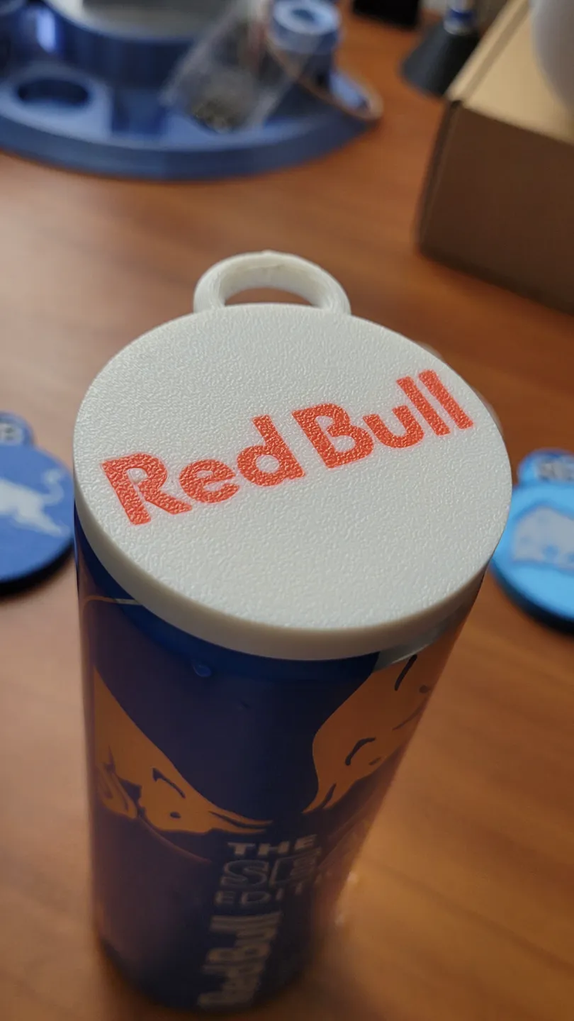Red Bull SNUGFit 8.4/12oz Can Cover/Lid> Logo Only - Free 3D Print ...