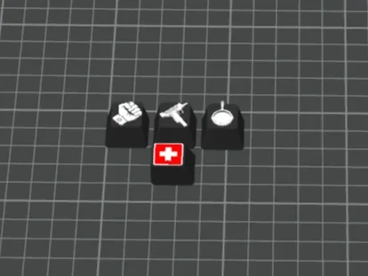 PUBG Keycaps by black sun - MakerWorld
