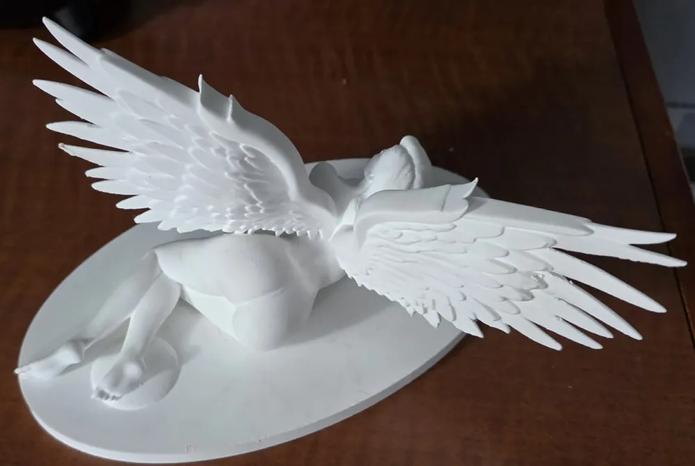 Heaven’s Fallen Grace Angel Statue - Free 3D Print Model - MakerWorld