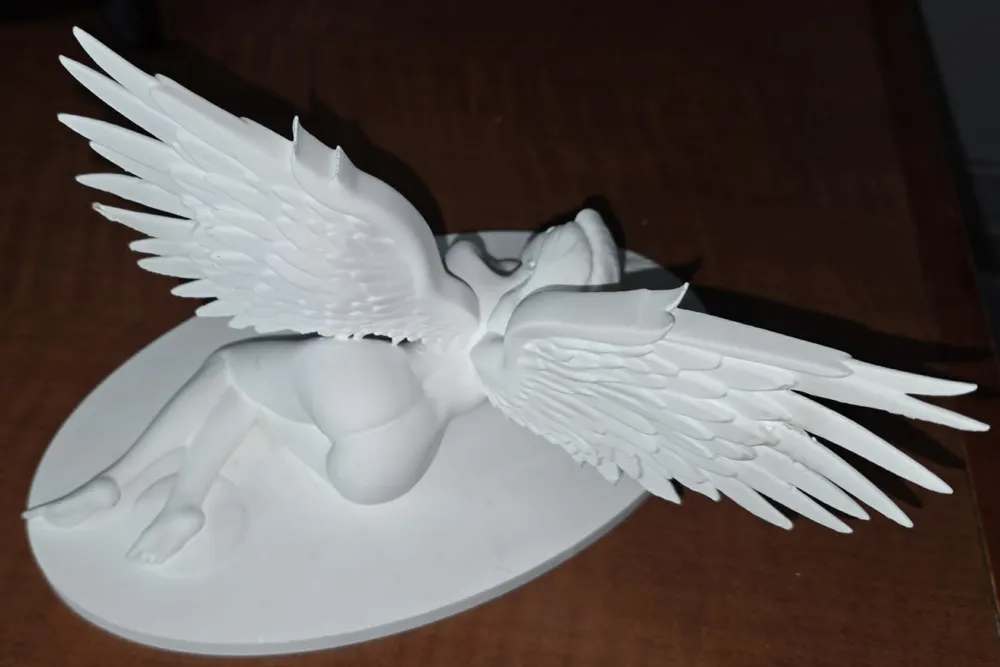 Heaven’s Fallen Grace Angel Statue - Free 3D Print Model - MakerWorld