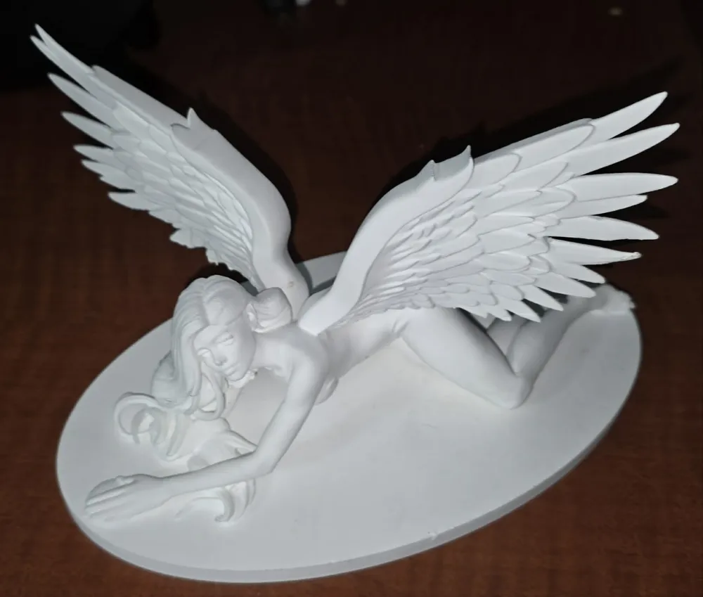 Heaven’s Fallen Grace Angel Statue - Free 3D Print Model - MakerWorld