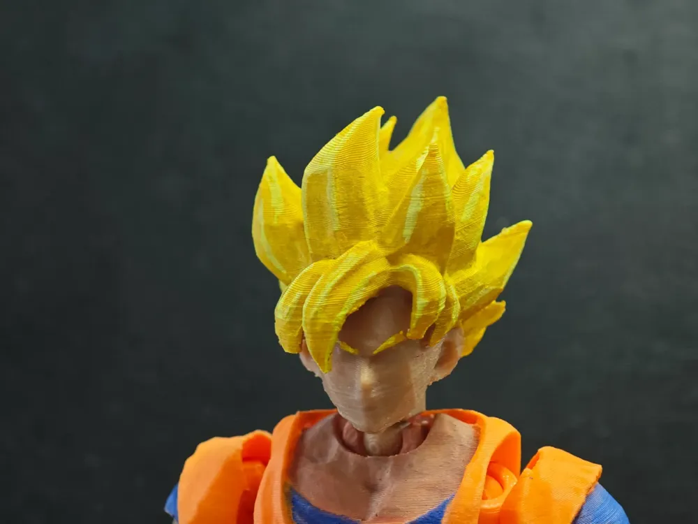 Super Saiyan Goku Head Sculpt - For Dummy13 Action Figure Remixed by ...