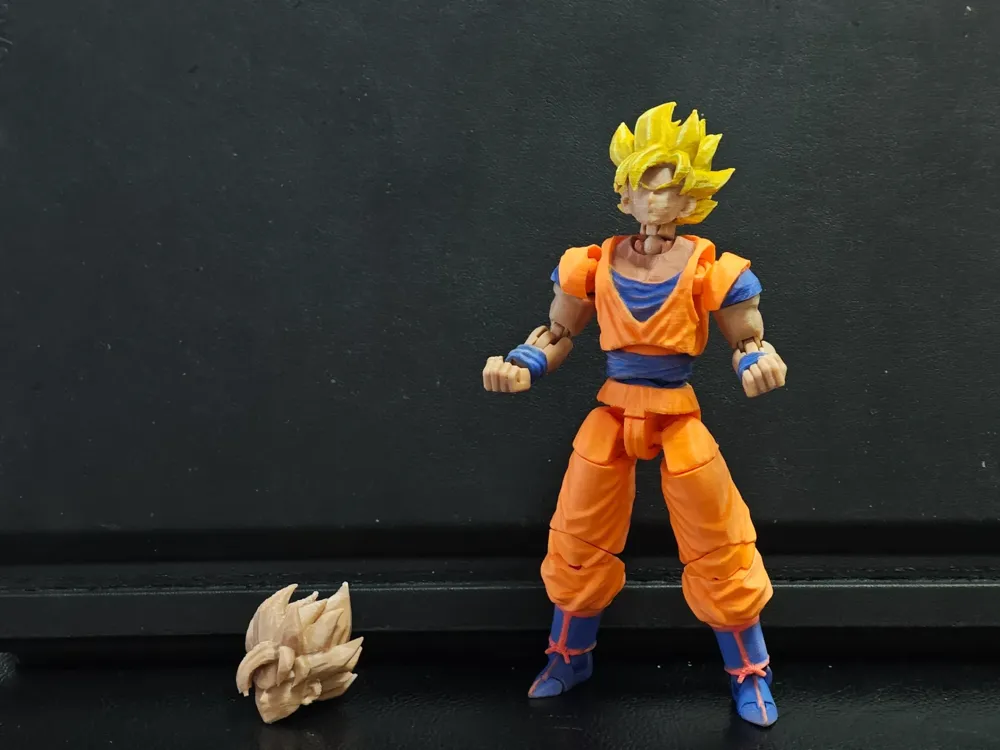 Cabeza de Super Saiyan Goku - Para la figura de acción Dummy13 ...