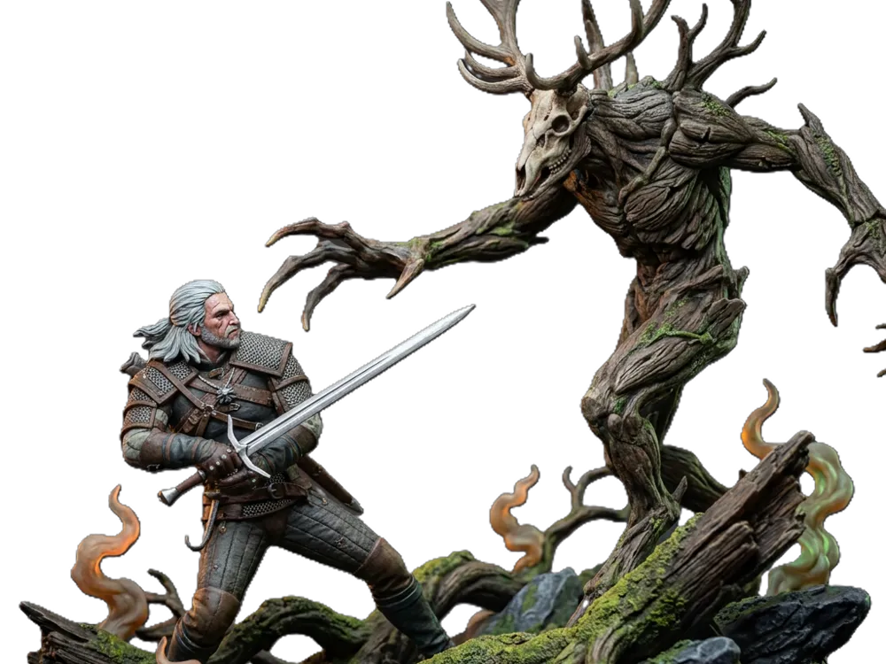 Geralt de Rívia – O Bruxo em Postura de Combate - Modelo gratuito para ...