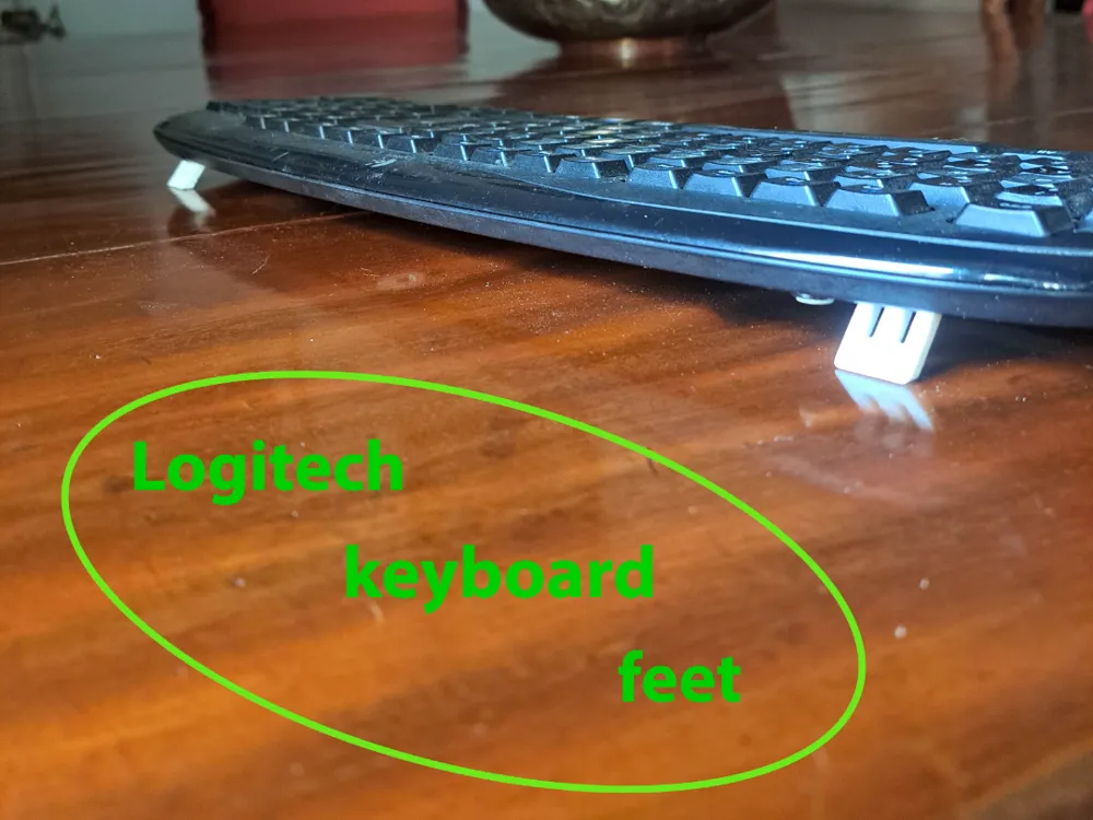Logitech EX100 keyboard feet - Free 3D Print Model - MakerWorld
