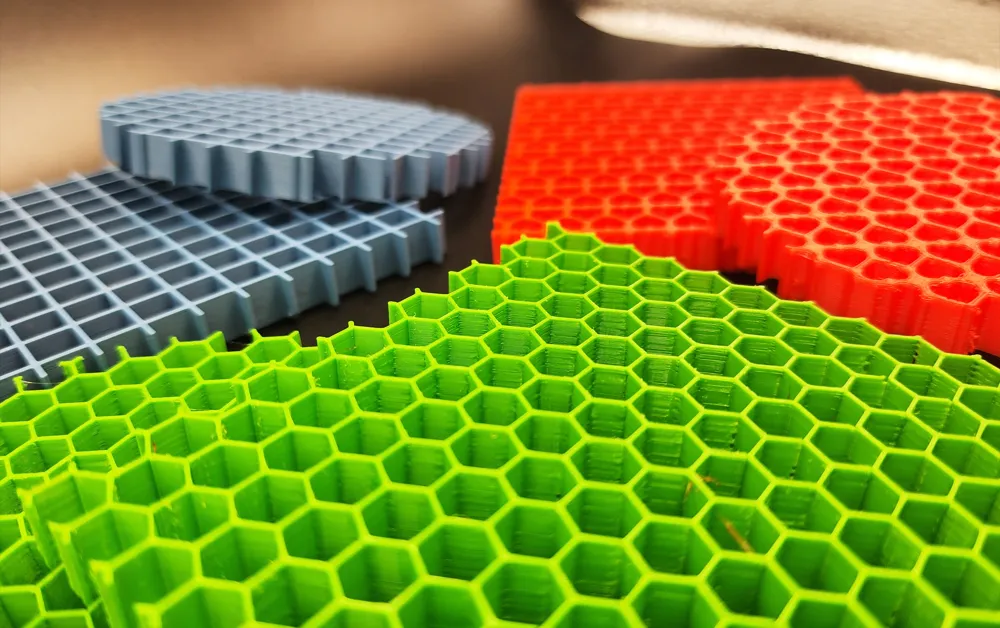 Solid Infills - Hearts Honeycomb Grid by TripleGWorkshop - MakerWorld