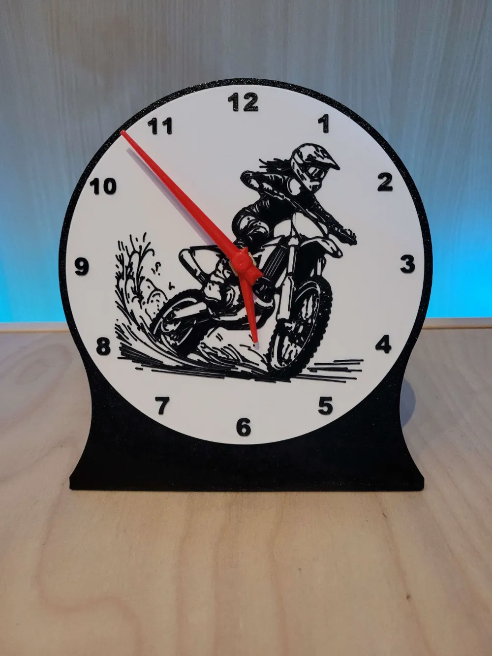 Motocross clock by Atii757 - MakerWorld
