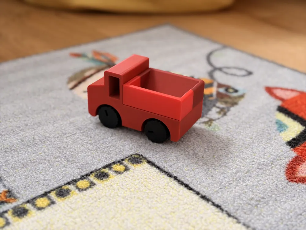Modular Toy Truck – Base Vehicle with Cargo Bed - Free 3D Print Model ...