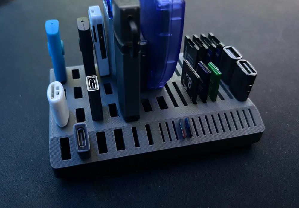 USB SD Card Holder - Gridfinity by K2_Kevin - MakerWorld